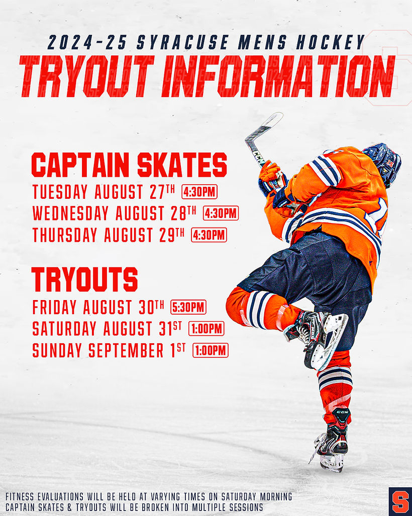 2023-24 Tryout Information | Syracuse Men's Ice Hockey