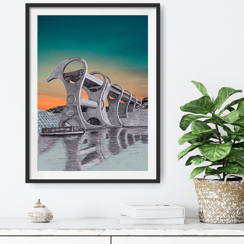 Falkirk Wheel Print | Jackton Art