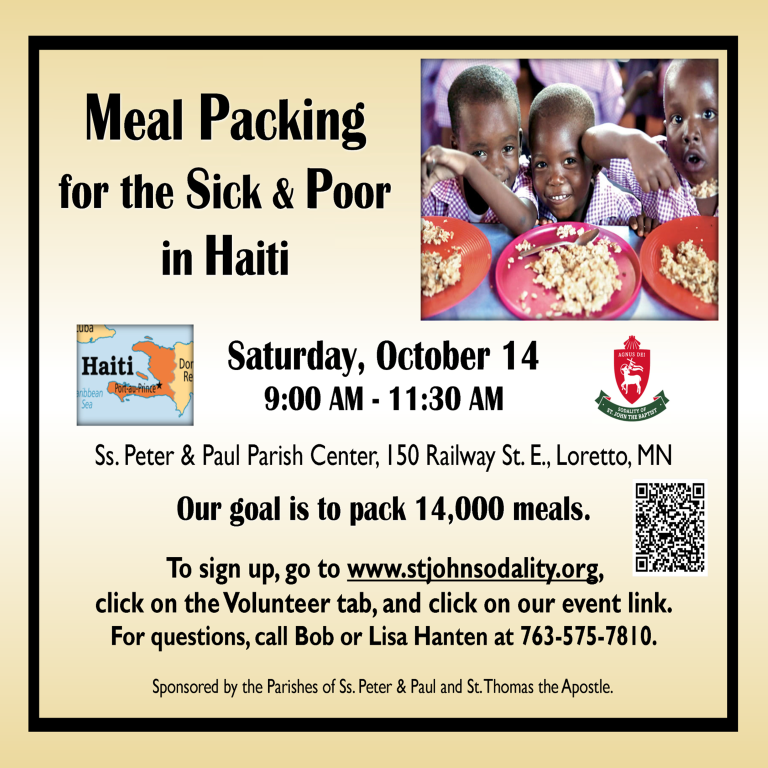 Meal Packing Event for Haiti | Ss Peter & Paul