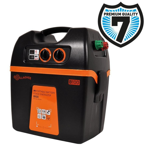 Gallagher B100 battery fence energiser (9/12 V) | Powered Pasture