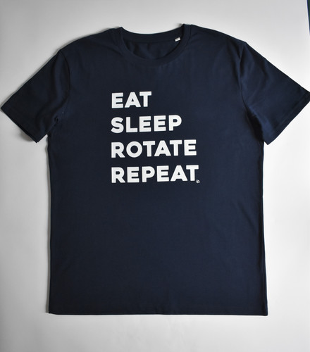 Eat Sleep Rotate Repeat Adult T-Shirt | Powered Pasture