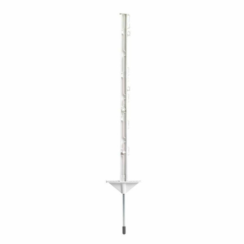 Plastic post 0,75m, white with double foothold (pack of 10) | Powered ...