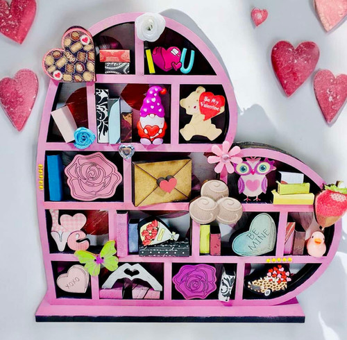 Mini Heart Bookshelf - Perfect for Valentine's Day! | Robin's Nest