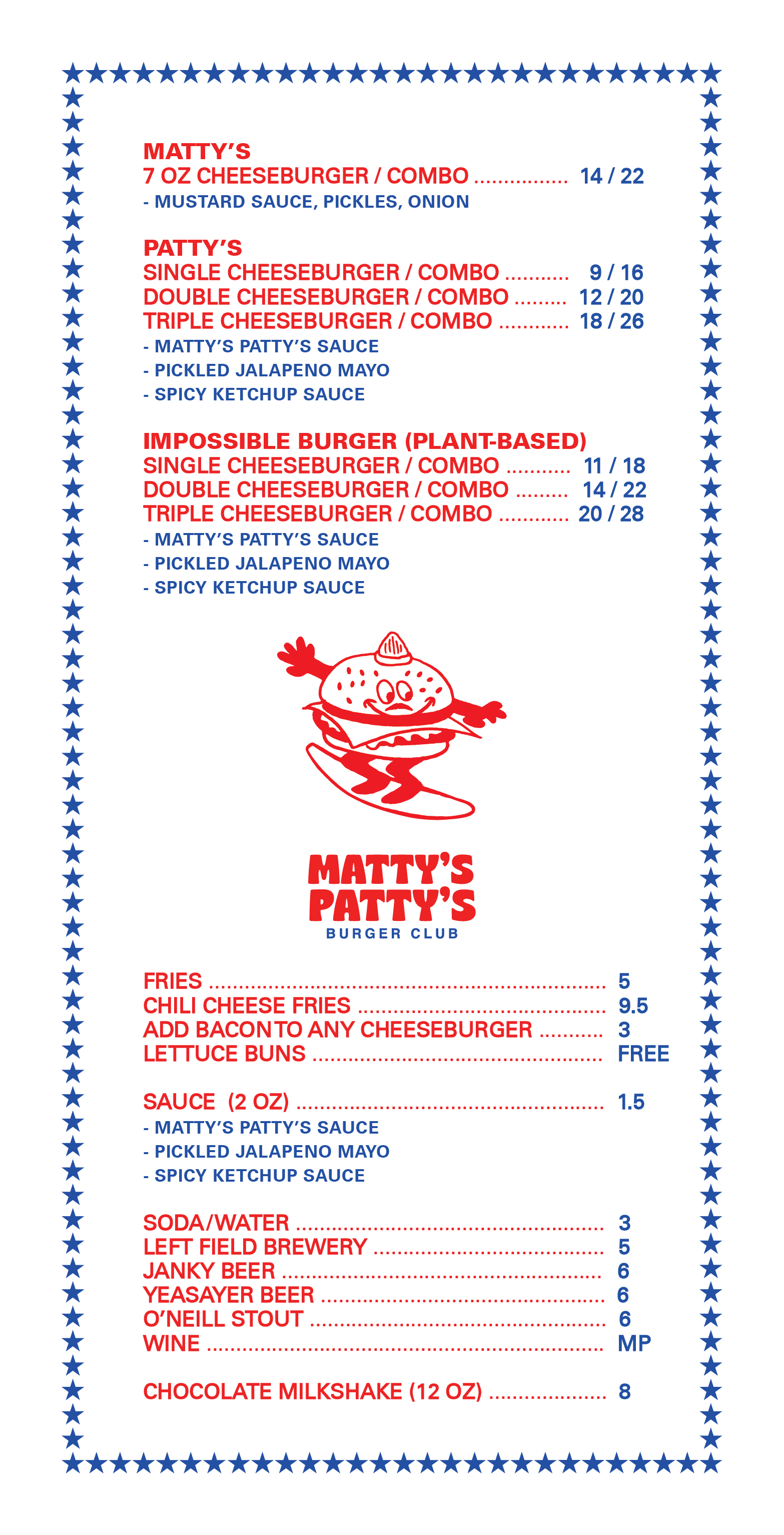 Matty’s Patty’s Burger Club - Best Burgers Toronto