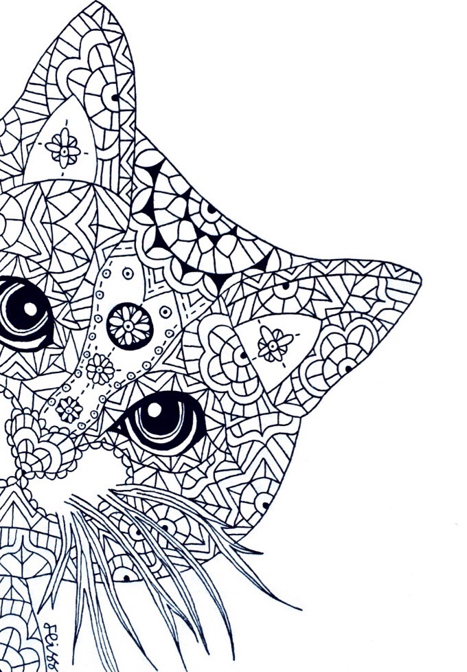 Cat Mandala Art & Collectibles Digital Prints etna.com.pe