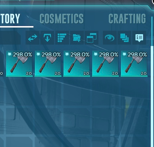 5x Max Damage 298.0% Metal Hatchet 🪓 (Cross PVE Bryar) | Arksales.org