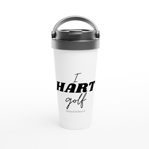 "I HART golf" travel mug | Karin Hart's Website