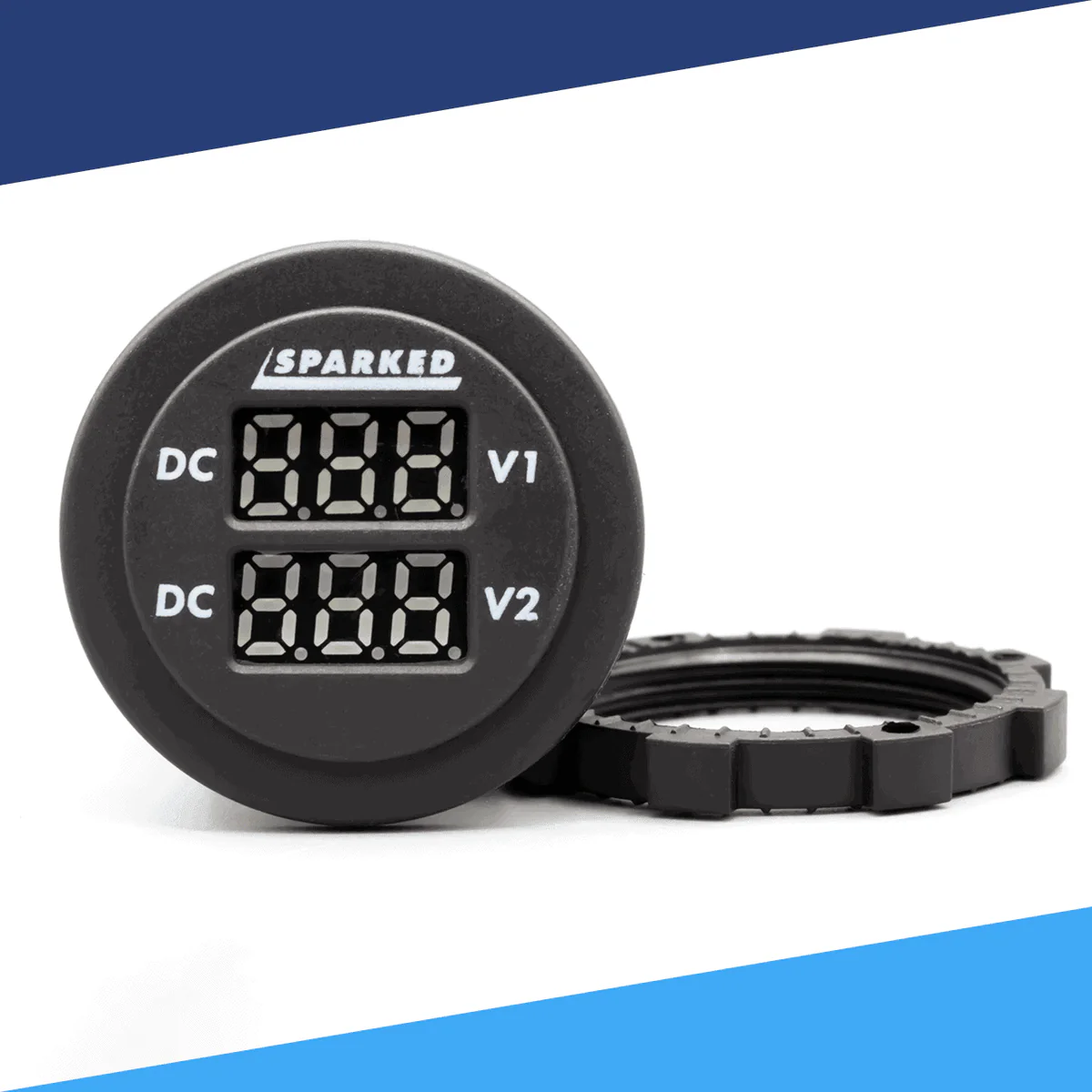 Dual Battery Voltmeter Monitor 12VDC for Main and AUX Battery ...