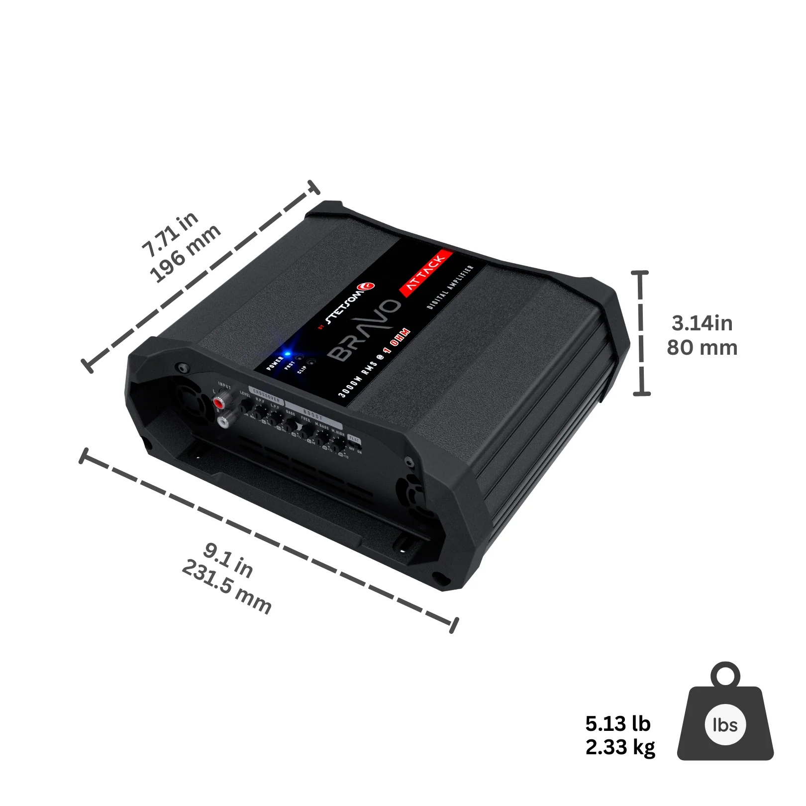 STETSOM BRAVO ATTACK 3000 4OHM | resilientsounds