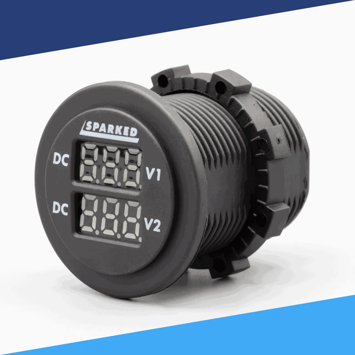 Dual Battery Voltmeter Monitor 12VDC for Main and AUX Battery ...