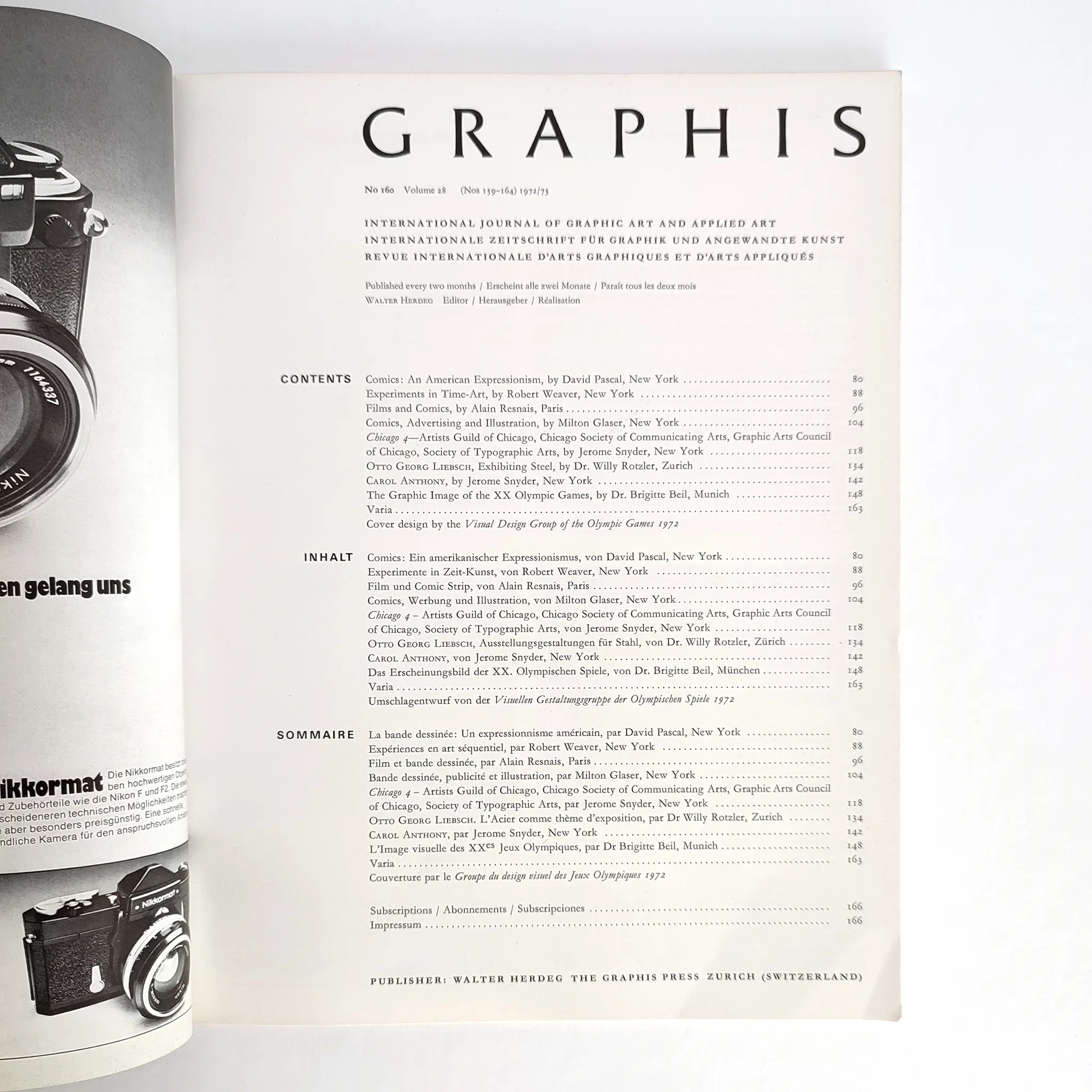 Graphis Magazine - Issue No. 160 | Munich 72 Collected