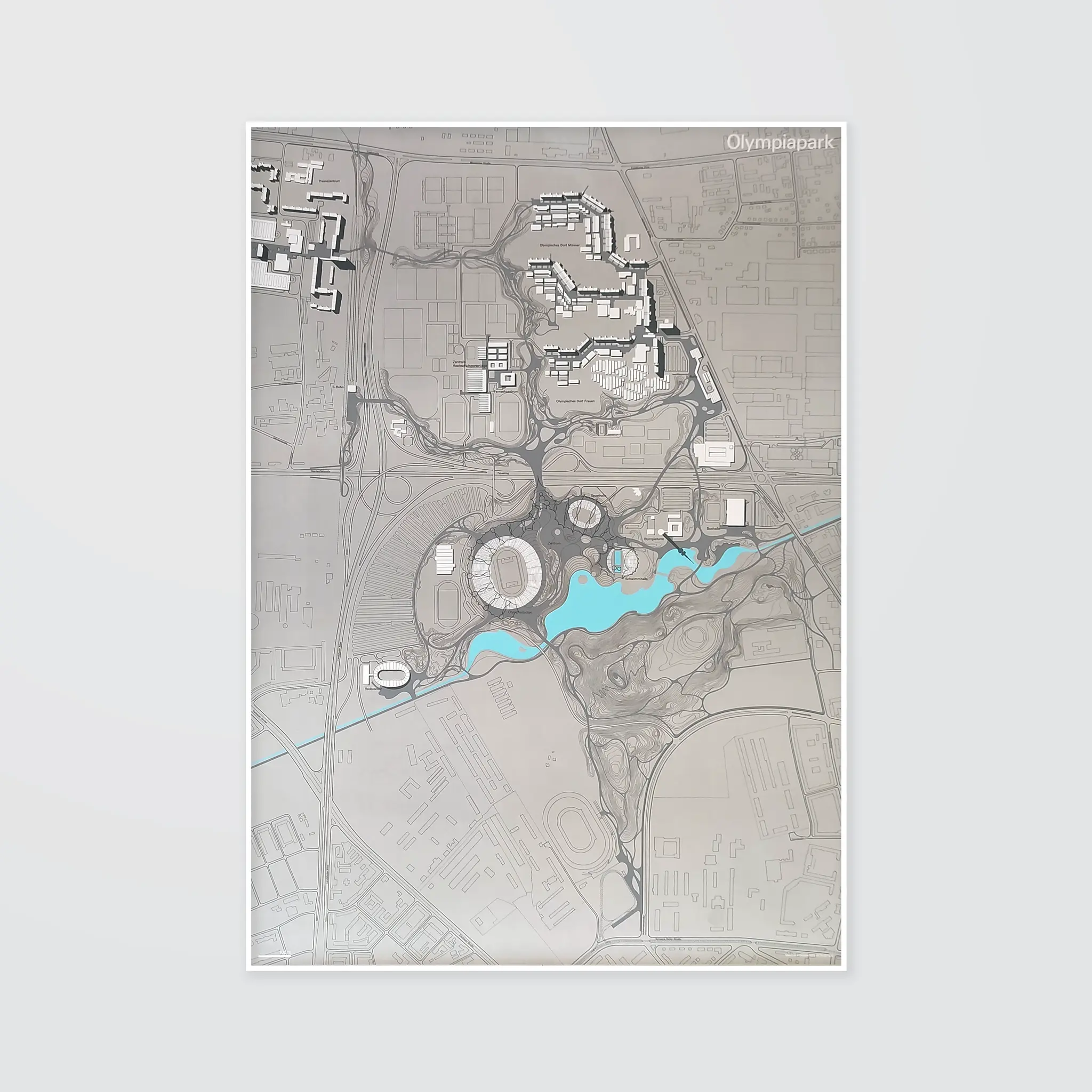 A0 Olympiapark Map Poster | Munich 72 Collected