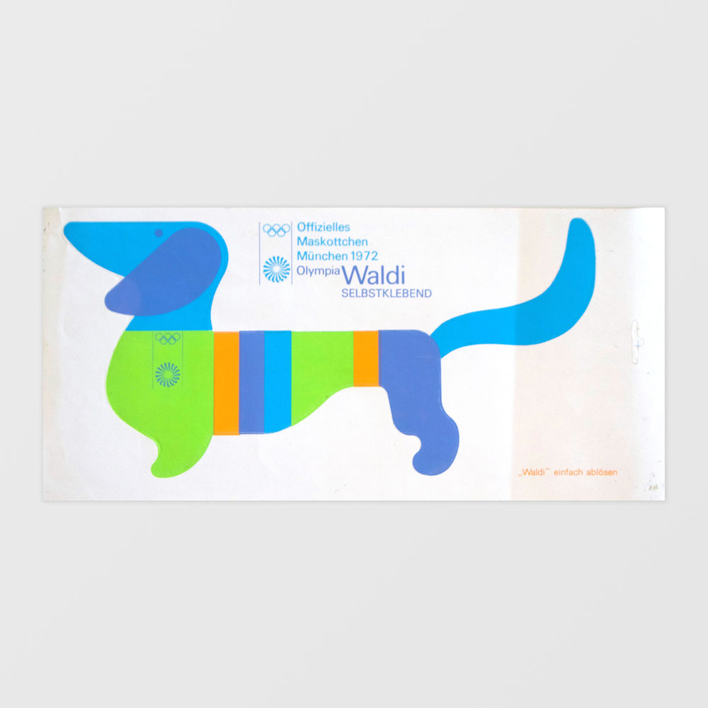 1972 Munich Olympics | Waldi Sticker - Medium / Aufkleber