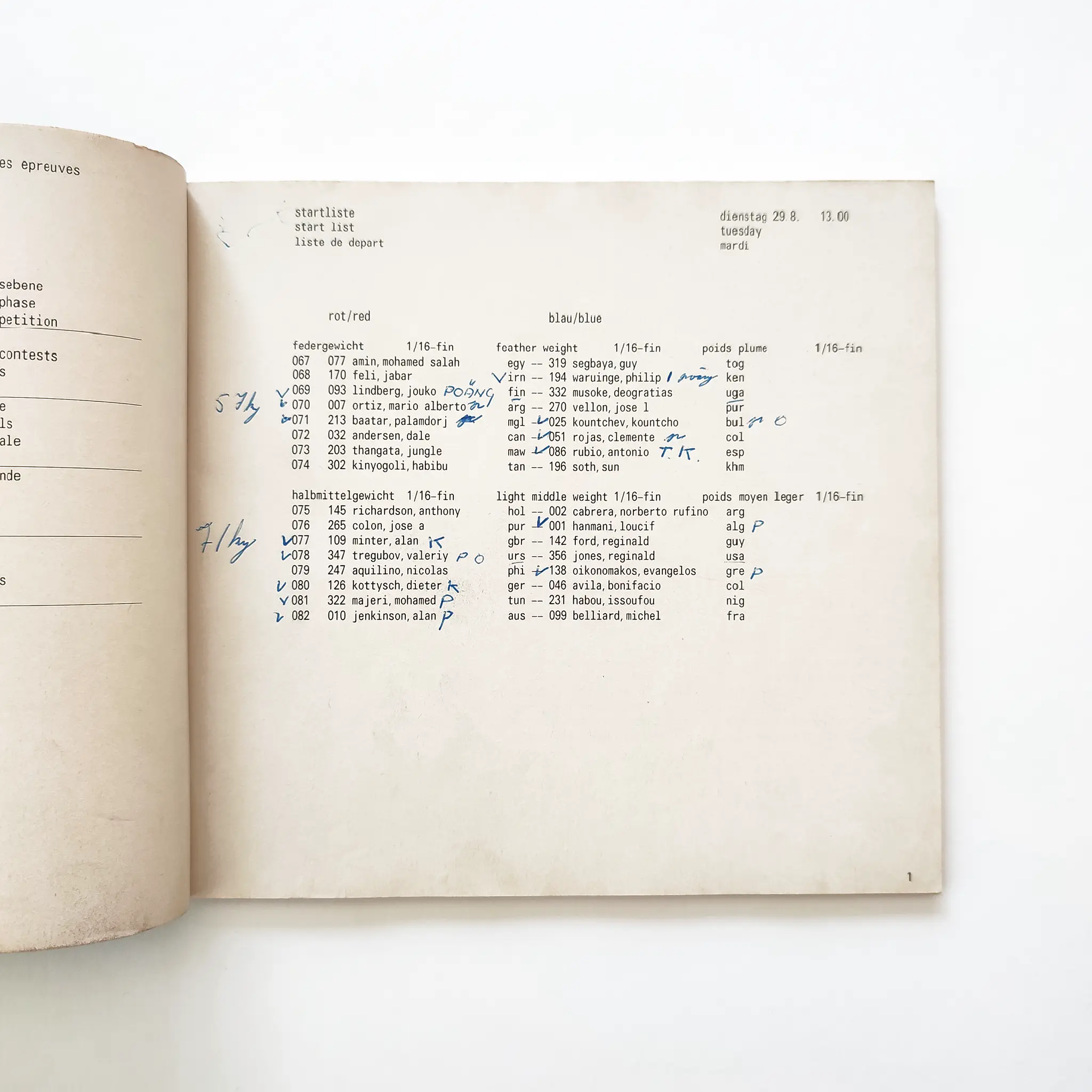 Boxing Programme | Munich 72 Collected