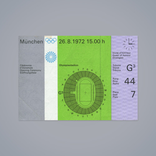 Unused Opening Ceremony (GOH) Ticket | Munich 72 Collected