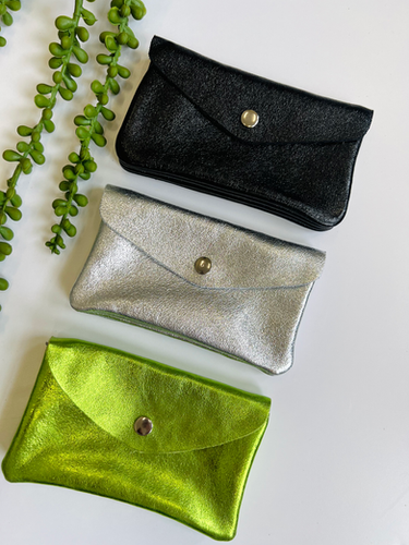 Metallic Leather Purse | Velvet Hove