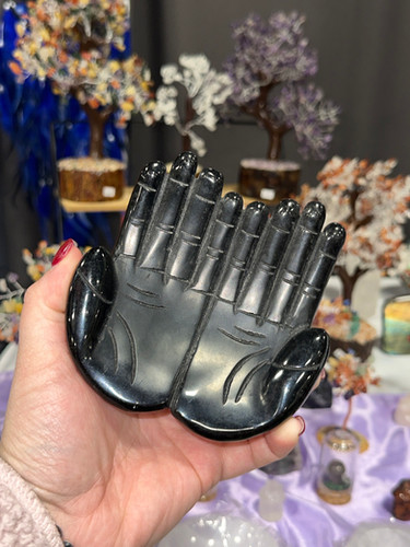 Obsidian giving hands | Get Stoned CrystalCo