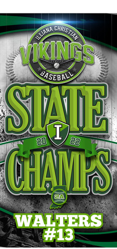 Illiana Christian State Champs Banner 2x4 ft | DesignLine