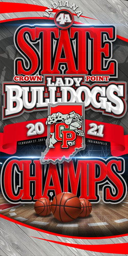 CP Lady Bulldogs State Champs Banner 2x4ft | DesignLine