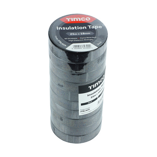 PVC Insulation Tape - Black 25m x 18mm | Avon Fastenings Ltd