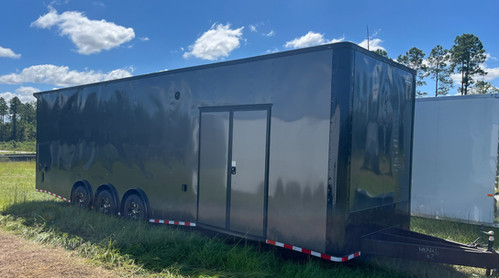 8.5x28 Charcoal Grey Blackout Race | Trailers And Cargo