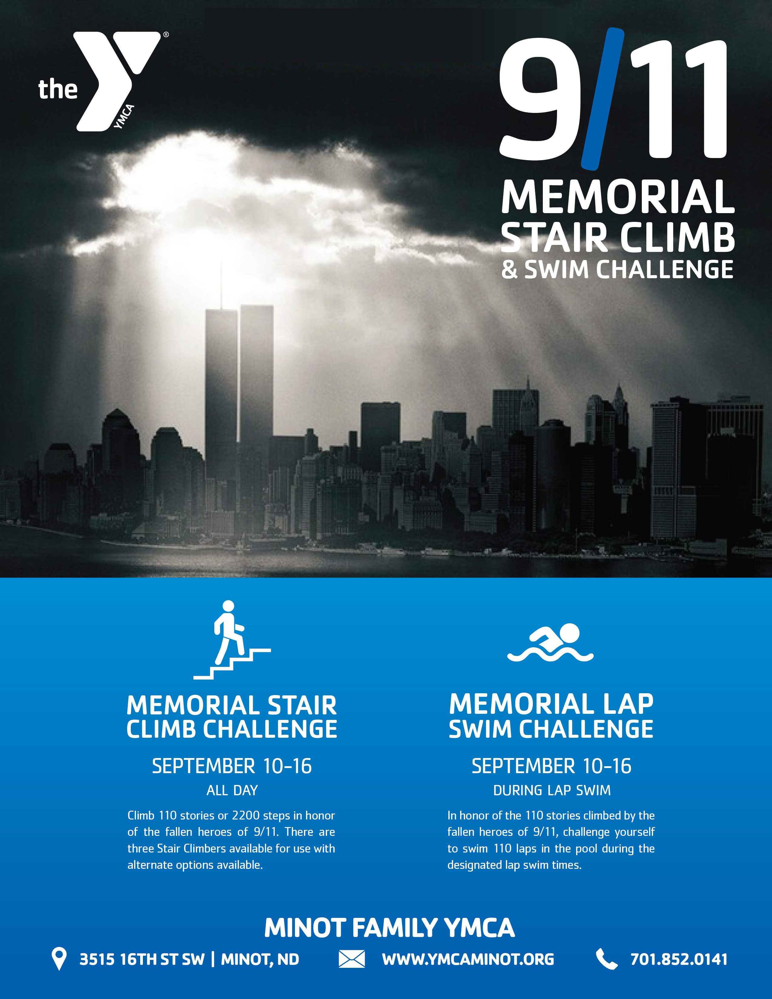 9/11 Memorial Stair Climb & Swim Challenge | minot-family-ymca