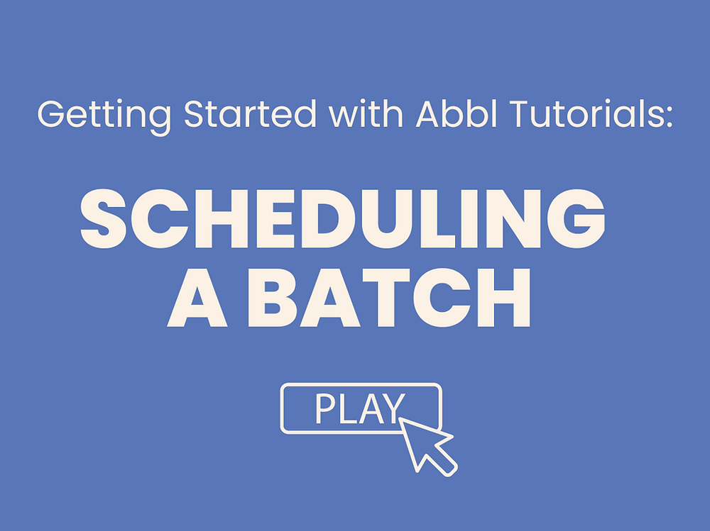 Scheduling a Batch | Getting Started With Abbl Brewery Management Software