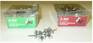 5/8'' Aluminum Head Steel Needle Push Pins | Cumberland Trappers