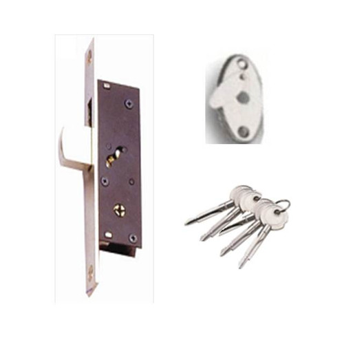 DH168 SS Dead Lock With Brass Plates Star Key Single Bolt Drop Down ...
