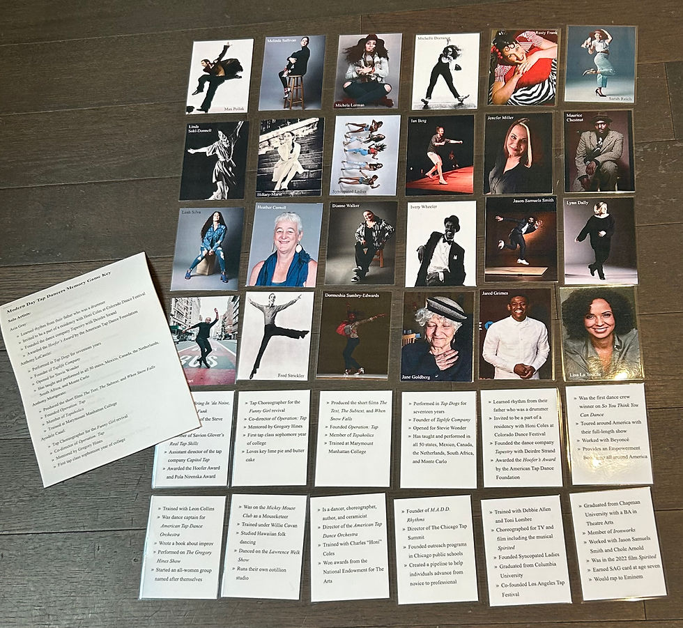 Modern-Day Tap Dancers Memory Game | Utah Tap