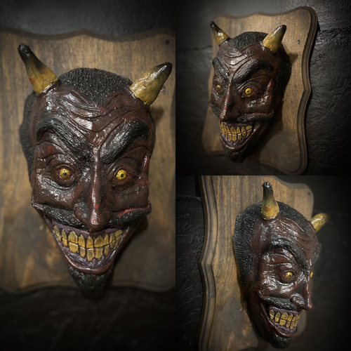 Wall mount Devil Head Plaque | Haunted Props
