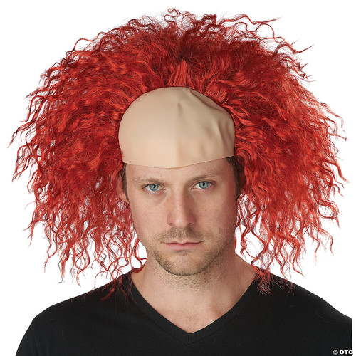 Adults Red Bald Clown Wig | Haunted Props