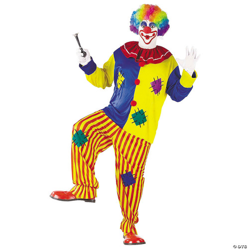 Adults Multicolor Big Top Clown Costume | Haunted Props