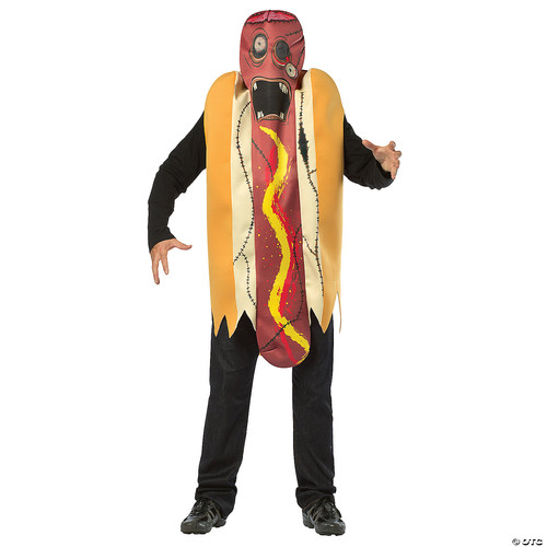 Adult Zombie Hot Dog Costume One Size 38-47 | Haunted Props