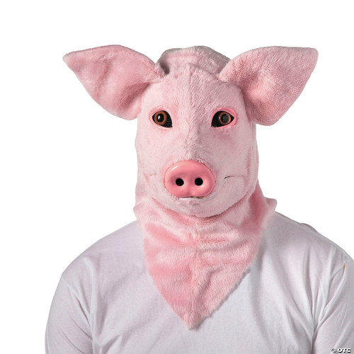 Adults Pig Moving Mouth Overhead Mask - One Size | Haunted Props