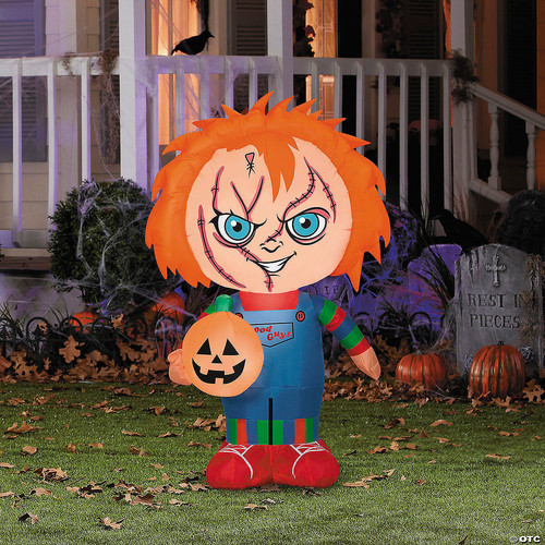 42" Airblown® Inflatable Child's Play™ Stylized Chucky with Jack-O ...