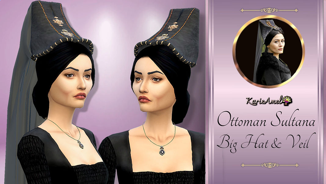 🐦 Ottoman Sultana Big Hat & Veil 🐦