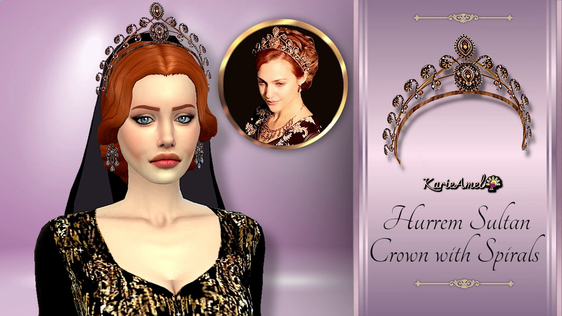 👑Hurrem Sultan Crown with Spirals👑