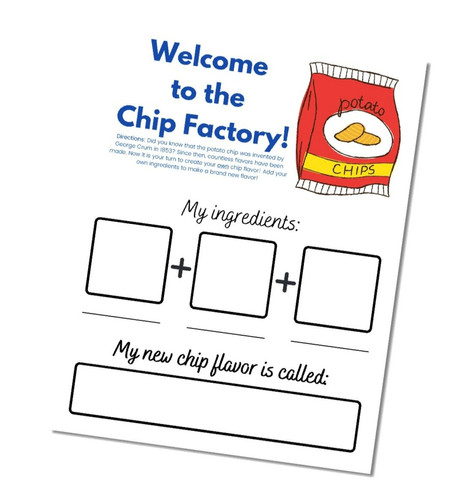 Create Your Own Potato Chip Flavor + Chip Flavor Name Activity ...