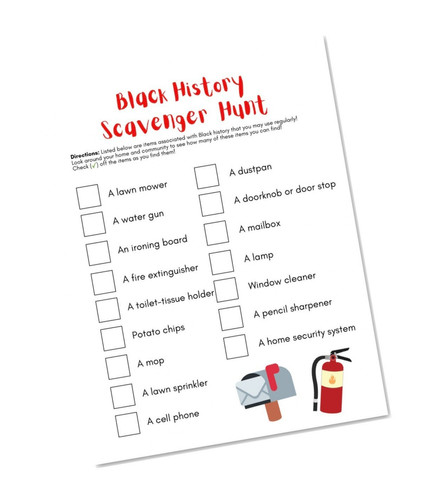 Black Inventors Printable Scavenger Hunt | Disrupt the Cycle Co