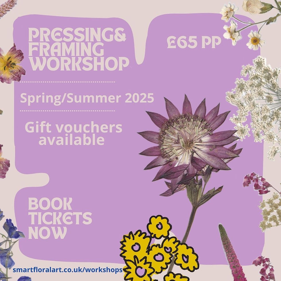 Flower Pressing Workshops & Dried Flower Framing Classes