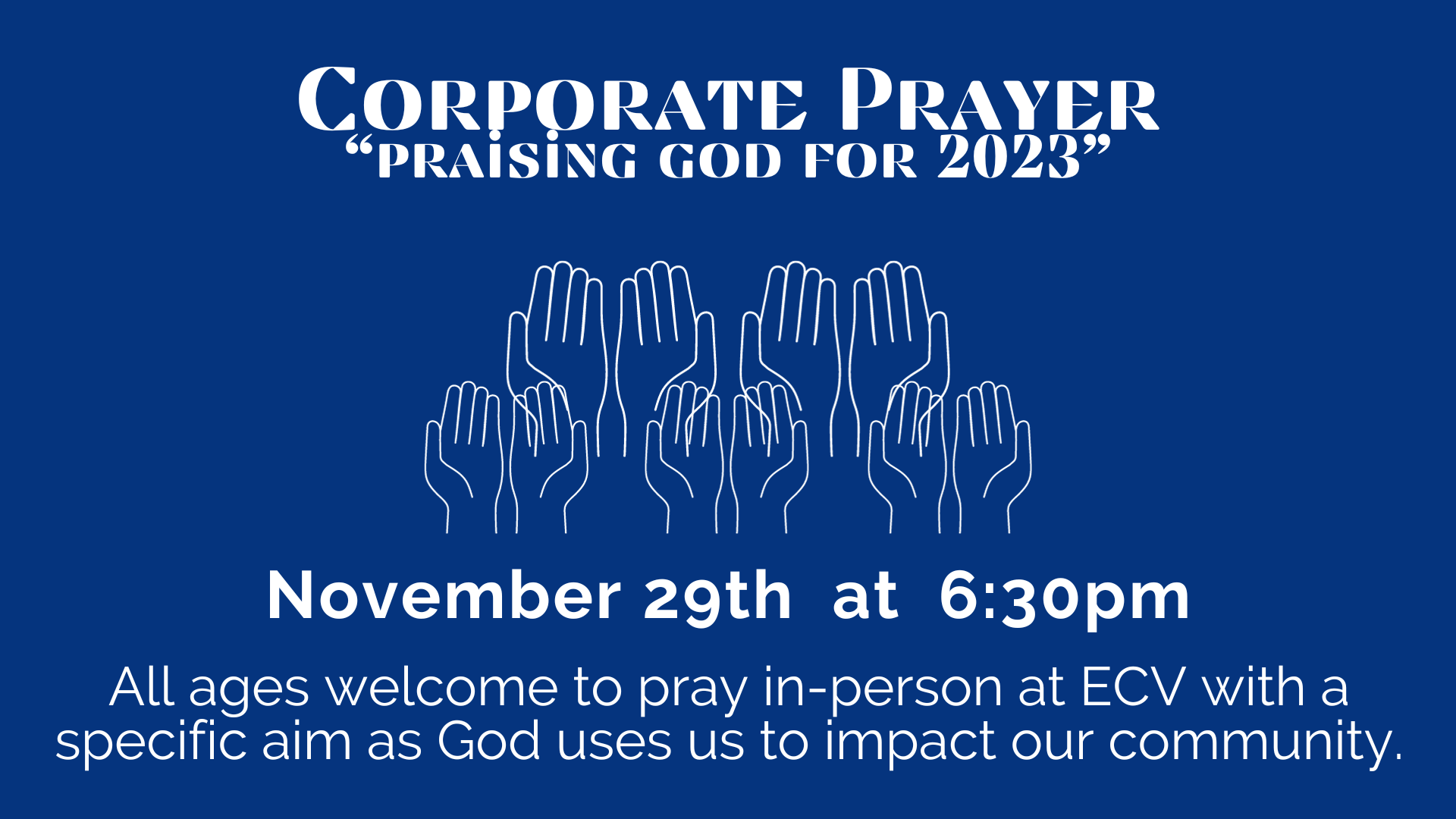 November Corporate Prayer | Endurance Church AZ