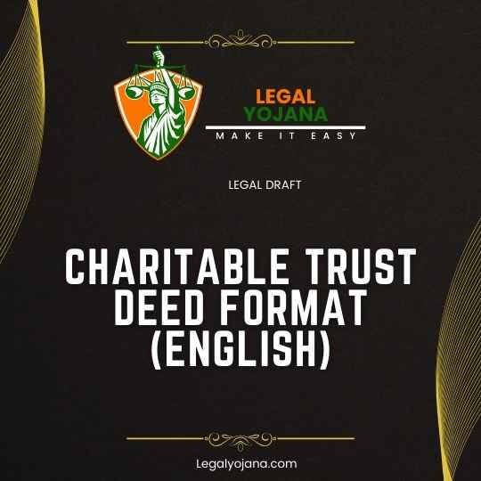 Charitable Trust Deed Format