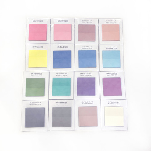 Vellum square sticky notes (5cm) | craftieliciousloves
