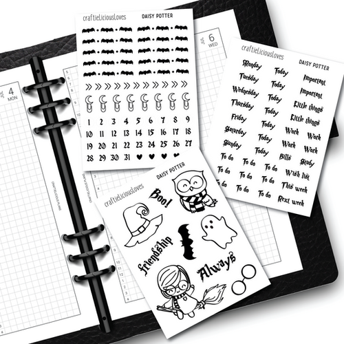 Daisy Potter foiled sticker set | craftieliciousloves