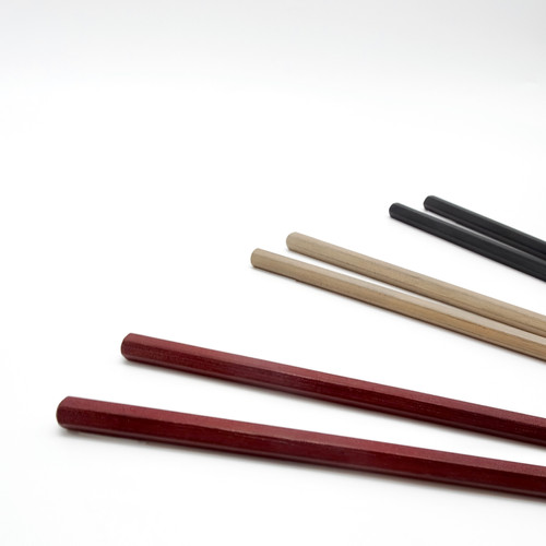 Lacquer-wood Hexagonal Chinese-style Chopsticks - Red By LI Chuanyi | SOIL