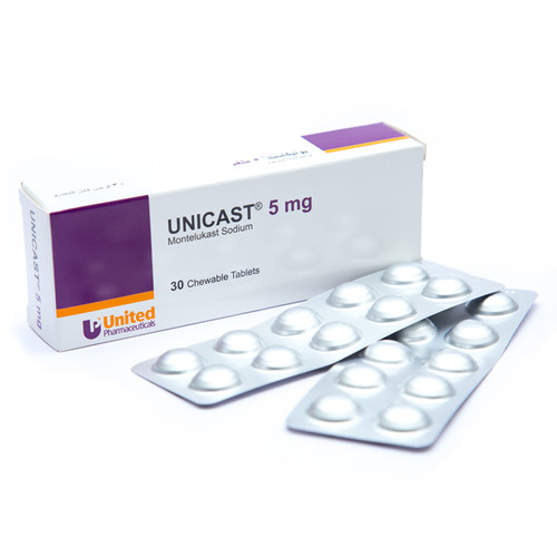 UNICAST 5MG CHEWABLE 30 TABLETS | IBN RUSHD PHARMACY