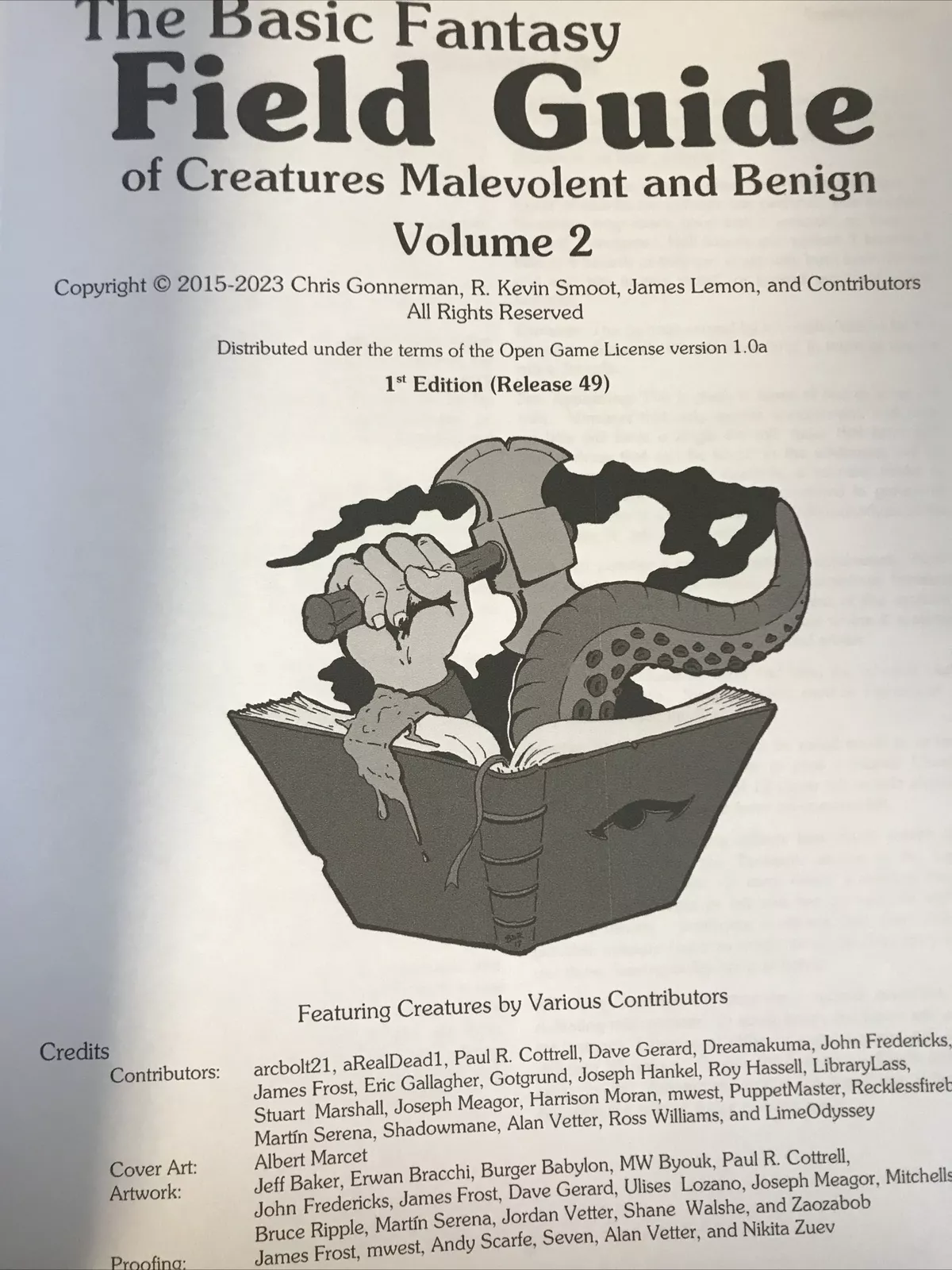 Field Guide Of Creatures Malevolent And Benign Vol. 2 | Ox Cart Books