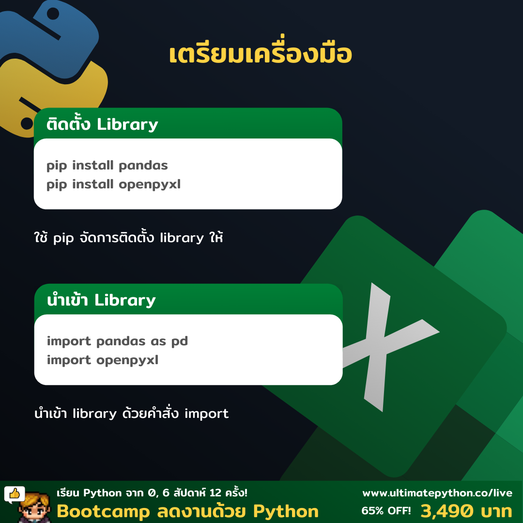 ทดลองใช้ Python ทำงาน Excel กับคำสั่งพื้นฐาน พร้อมบทเรียนฟรี!