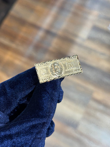 Solid 100 Dollar Bill Ring | Dunamys Jewelry